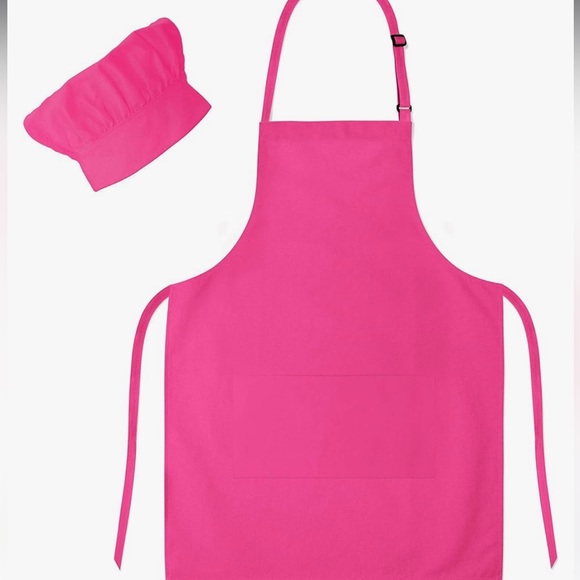 Costumes | Little Chef Kids Pink Apron And Chef Hat Adjustable For ...